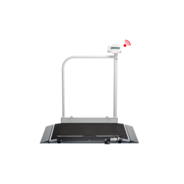 Seca 676 EMR-validated wheelchair scale with handrail and transport ...